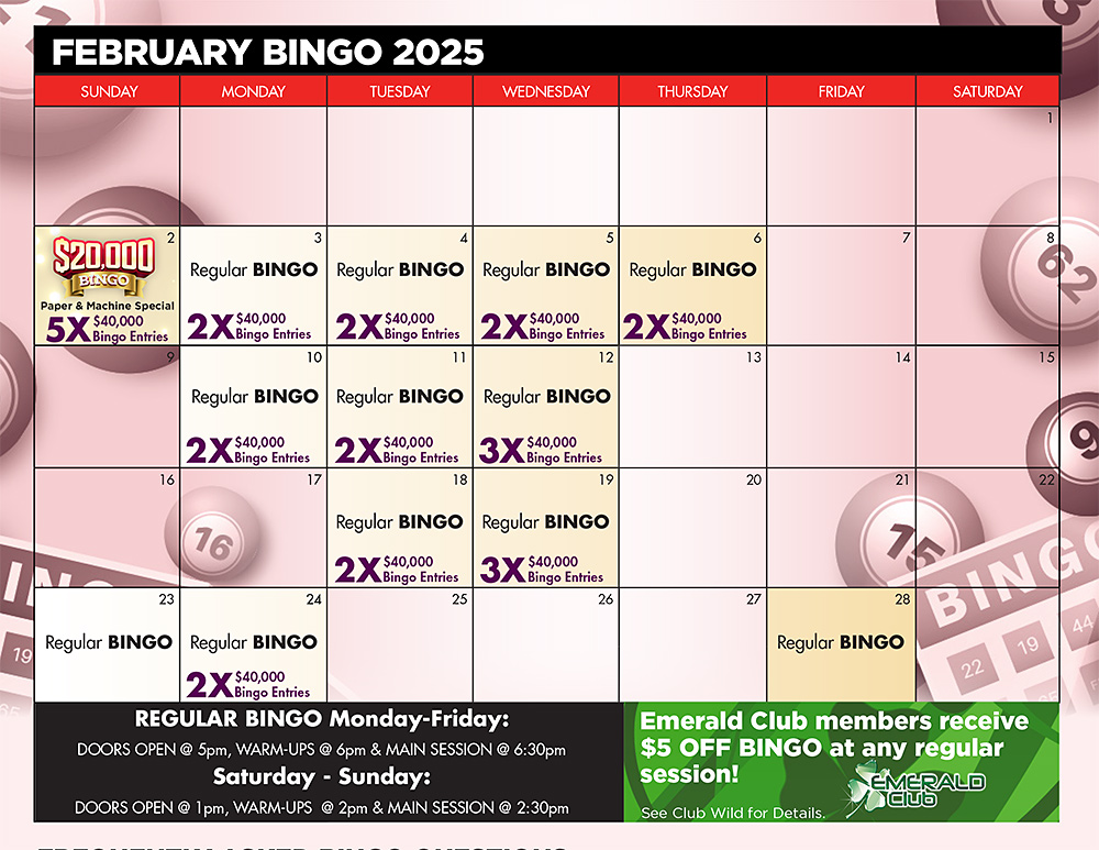 Bingo - Wildhorse Resort & Casino